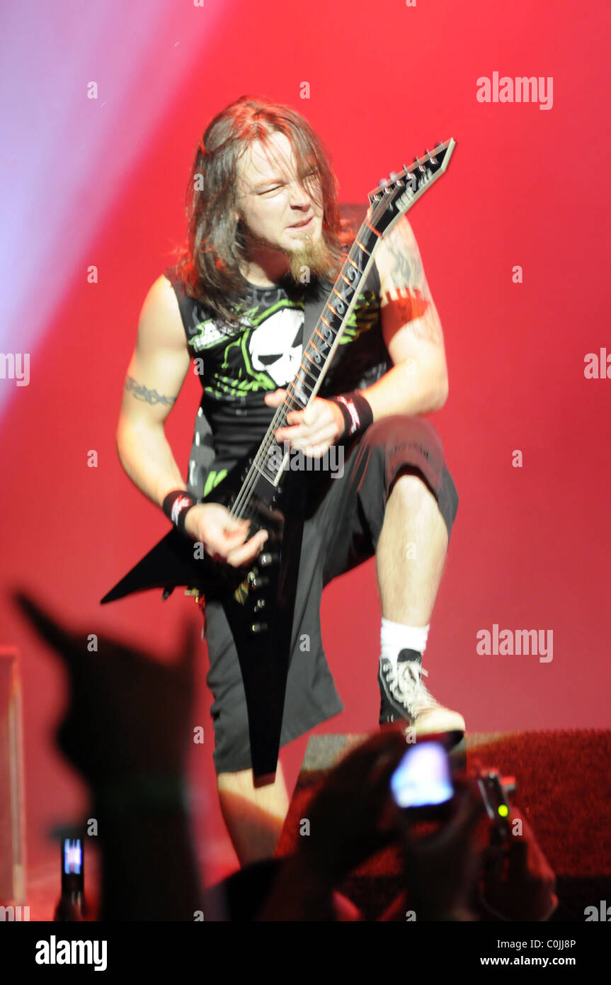 Michael "Padge" Paget of Bullet For My Valentine performing live at the ...