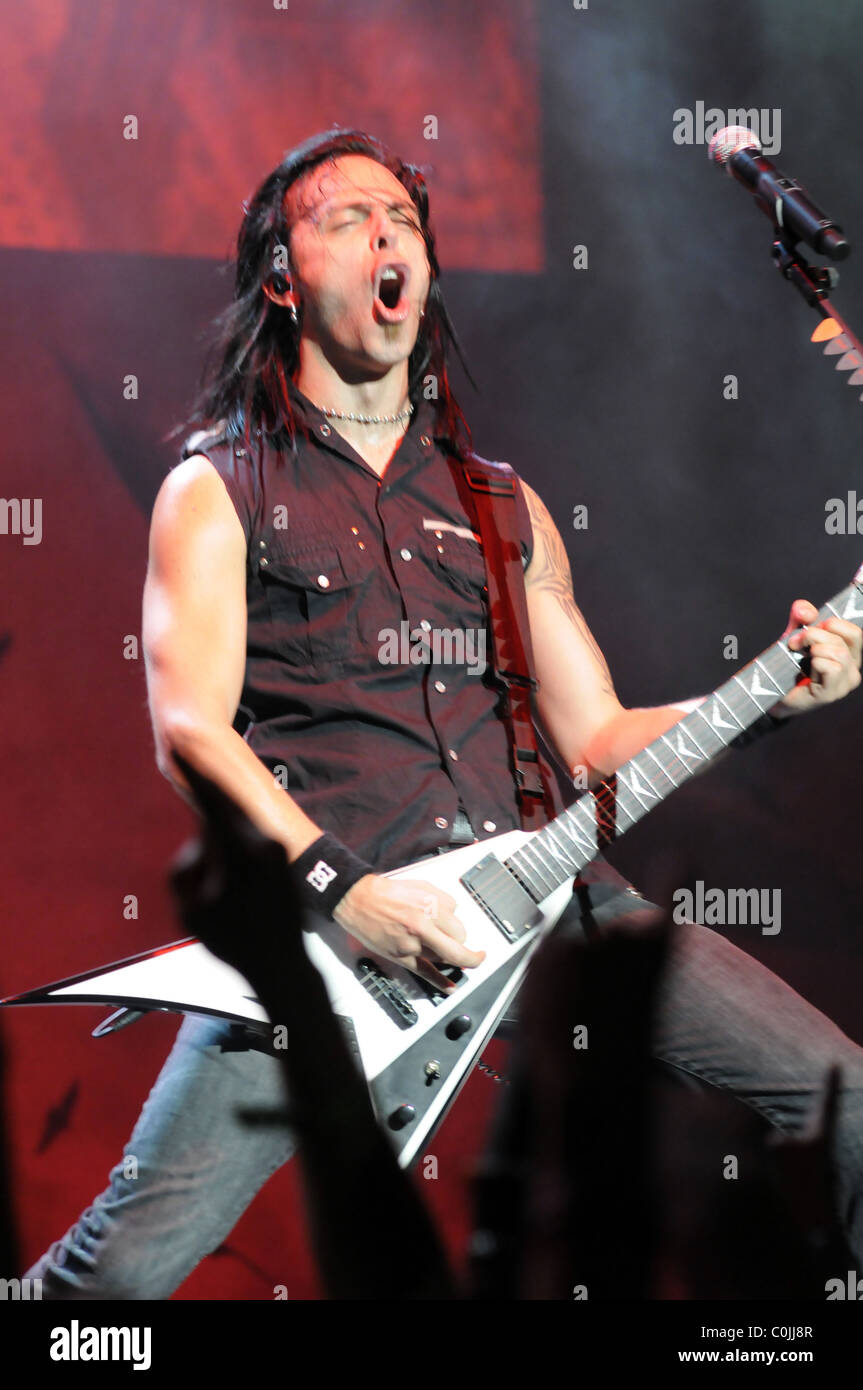 Matt Tuck of Bullet For My Valentine performing live at the Wiltern ...