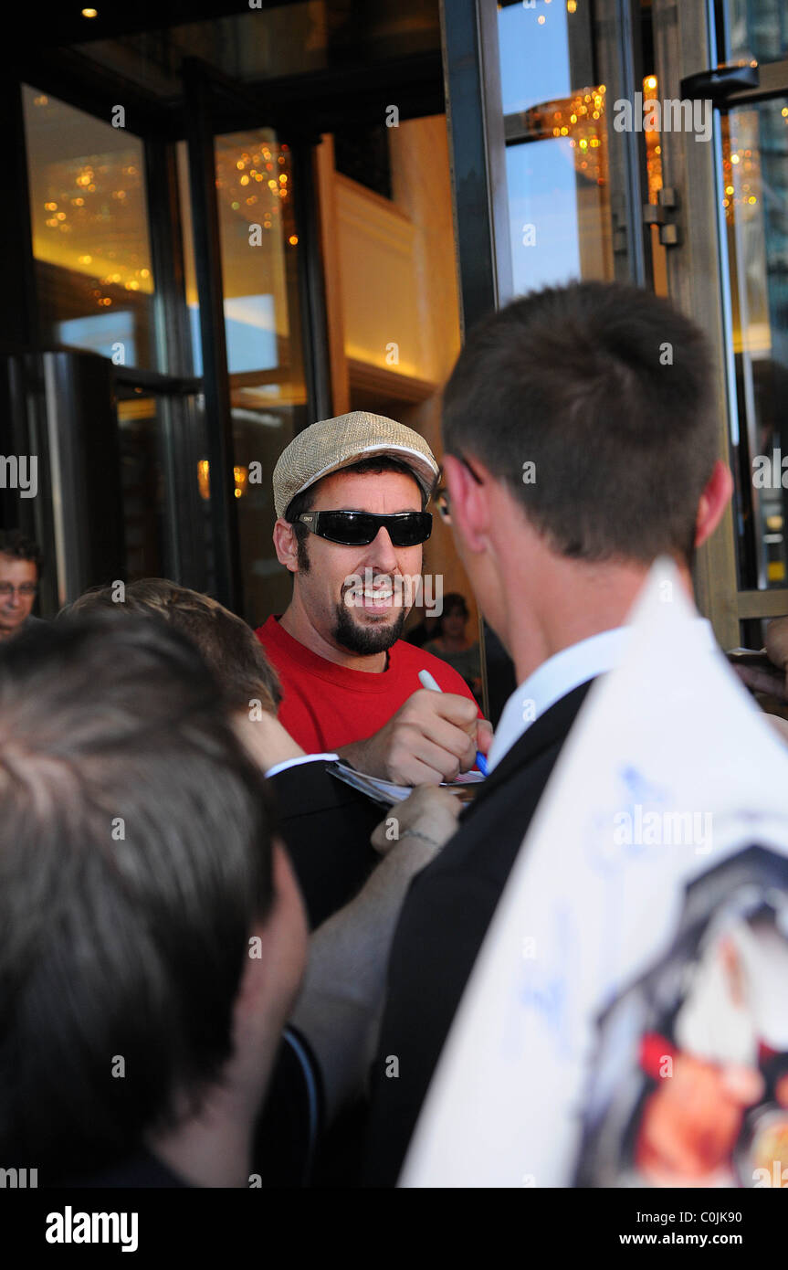 Adam Sandler leaving Ritz Carlton Hotel Berlin, Germany - 27.07.08 ...