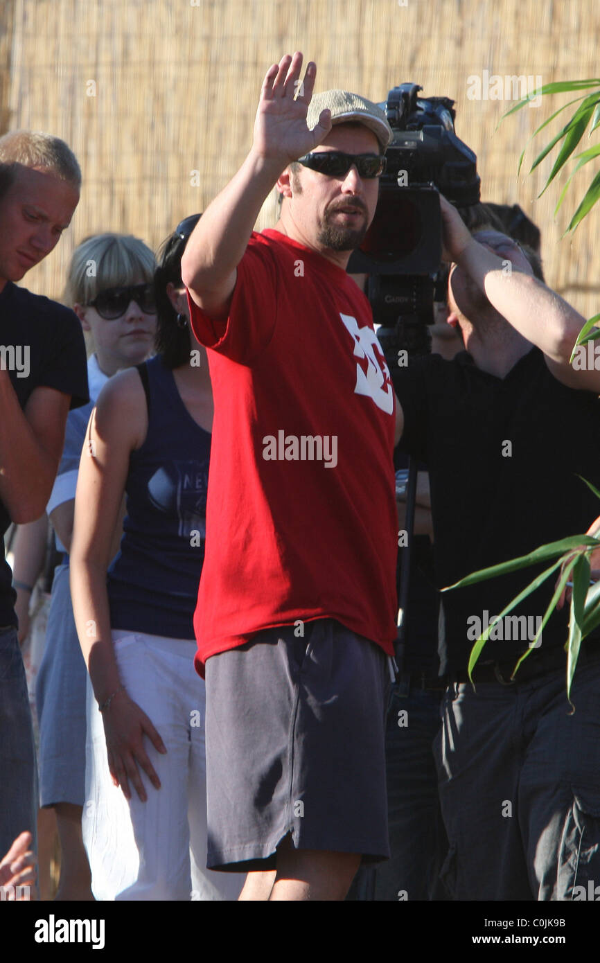 Adam Sandler promoting his new movie "You Don't Mess With The Zohan ...