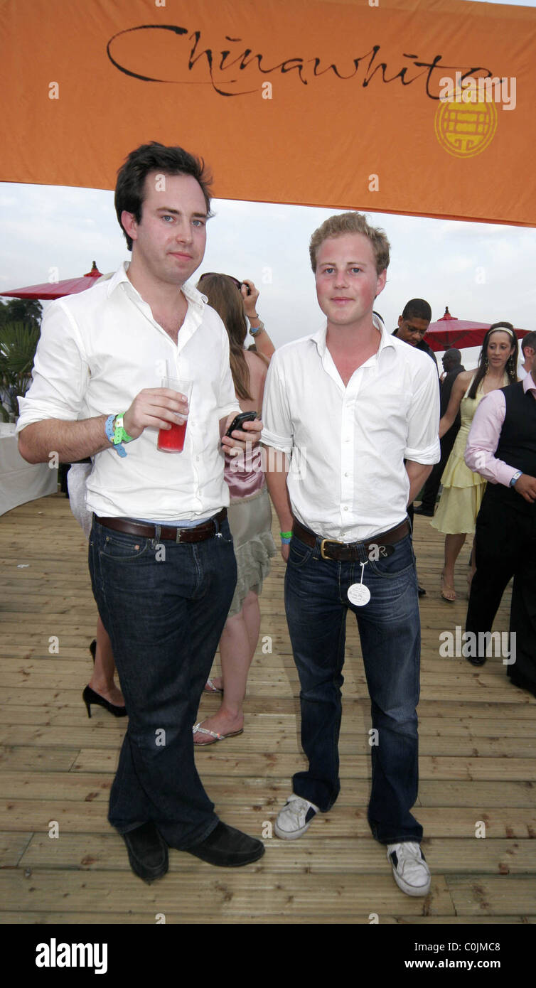 Guy Pelly (r) and guest Cartier International Polo tournament held a ...
