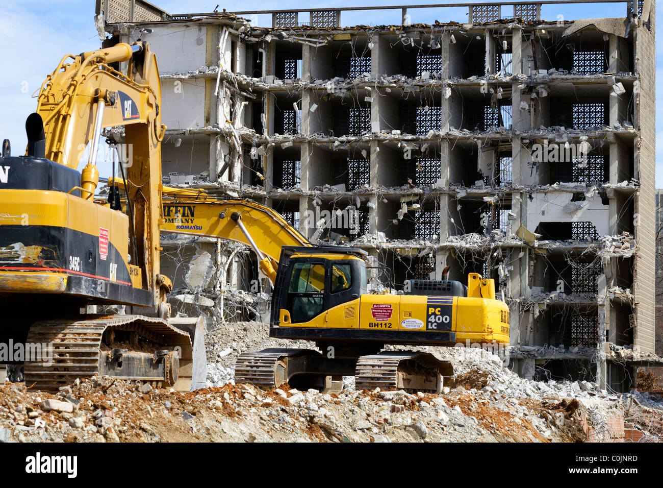 High reach demolition excavator hi-res stock photography and images - Alamy