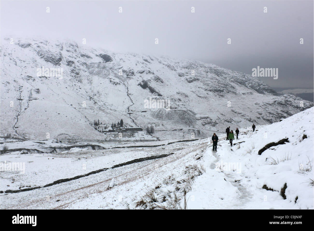 Coppermines Valley with Coniston Water beyond, Coniston Fells, Cumbria ...