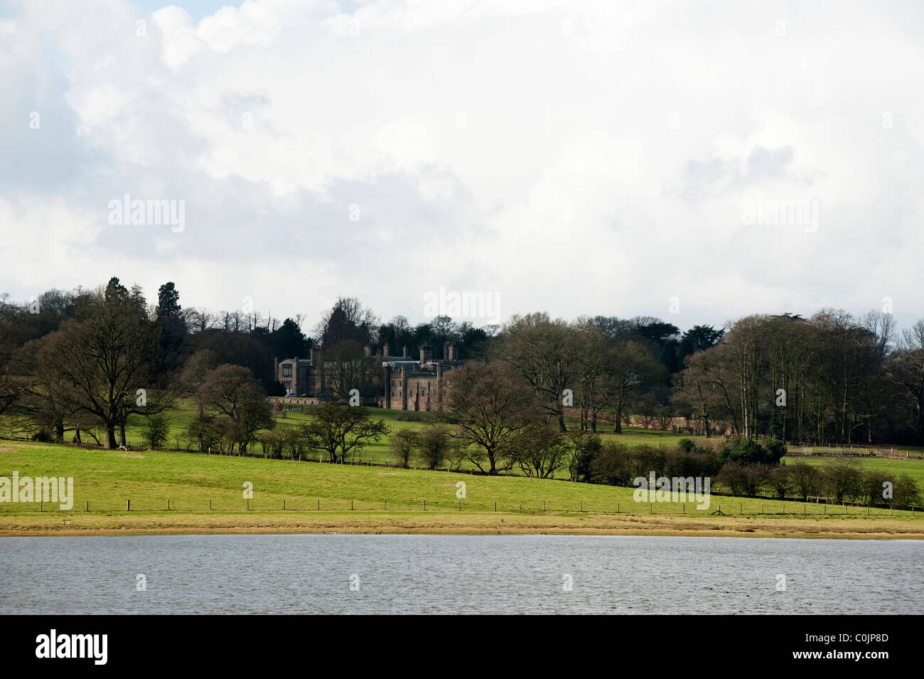 Blithfield Hall, Blithfield Reservoir in Staffordshire, England, United ...