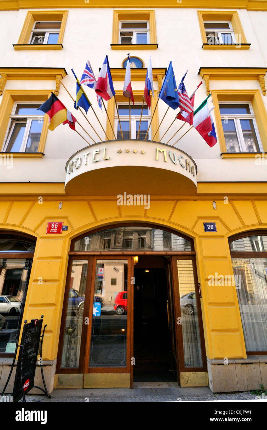 Hotel Mucha, Prague Stock Photo - Alamy