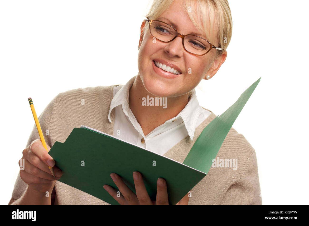 School secretary smiling hi-res stock photography and images - Alamy