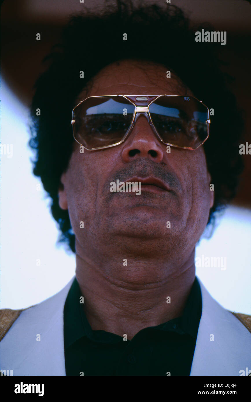 Libyan President Muammar Gaddhafi during the celebrations marking his ...