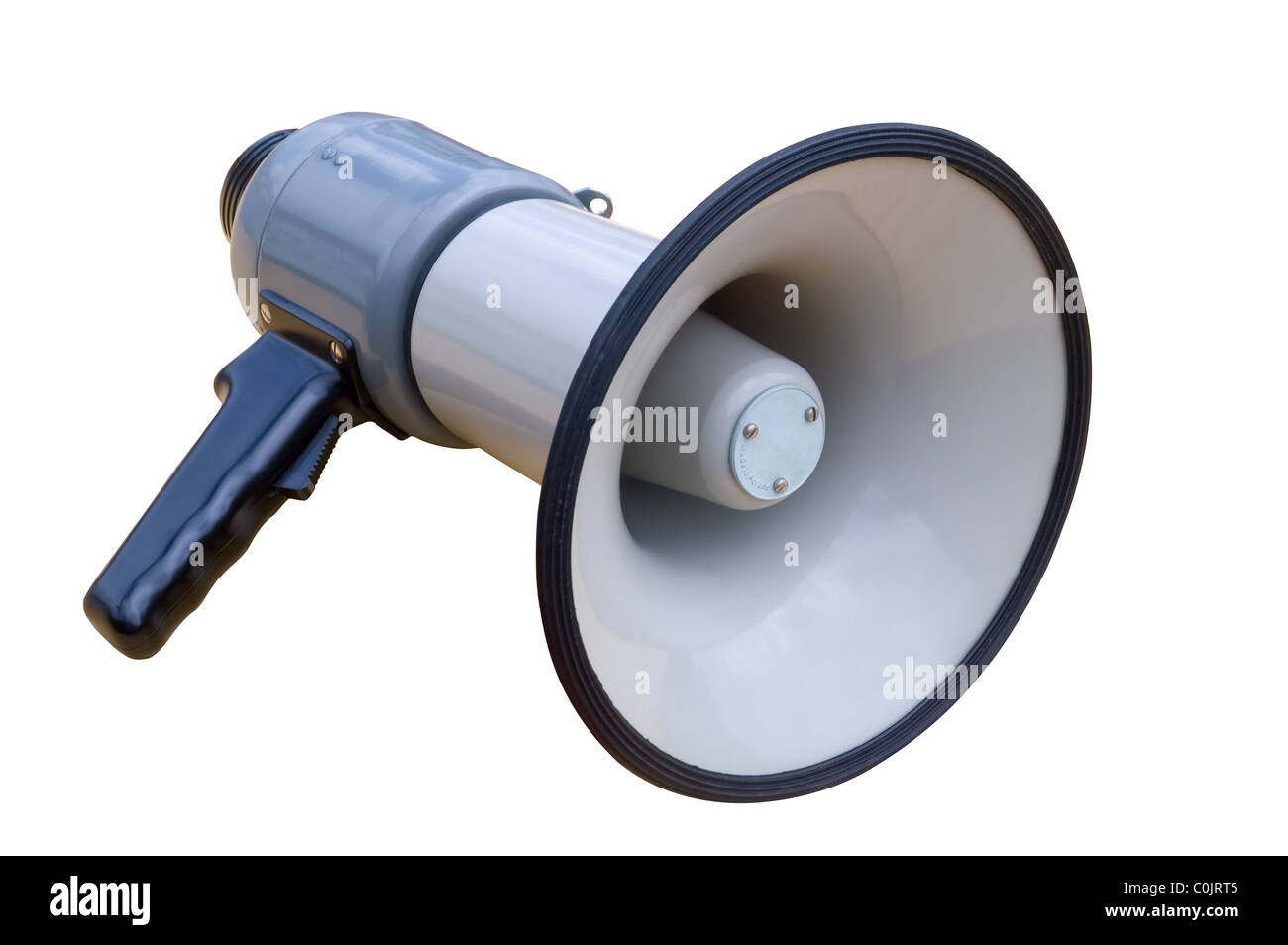 Old socialist megaphone over a white background Stock Photo - Alamy