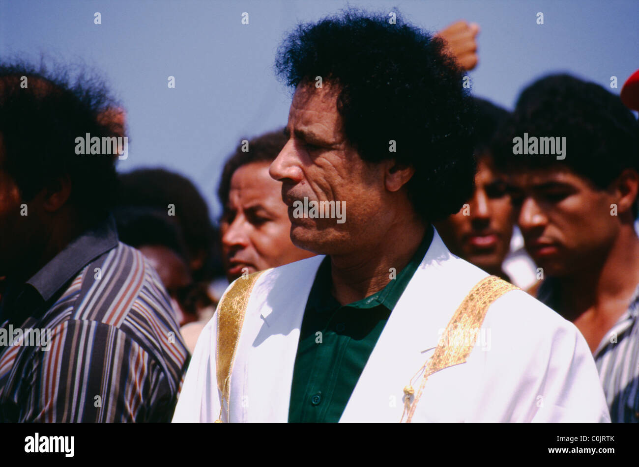 Libyan President Muammar Gaddhafi during the celebrations marking his ...