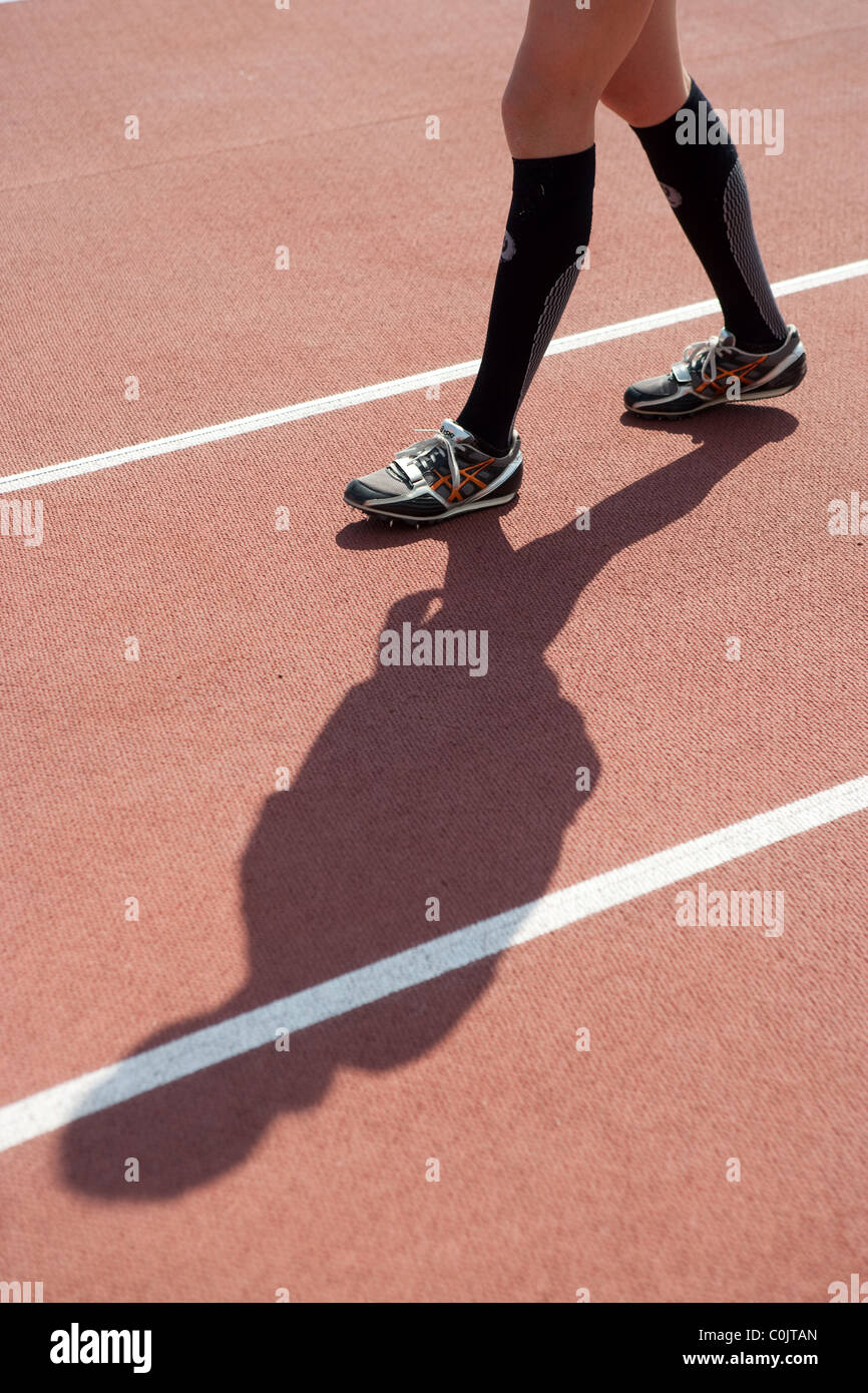 Athlete shadow hi-res stock photography and images - Alamy