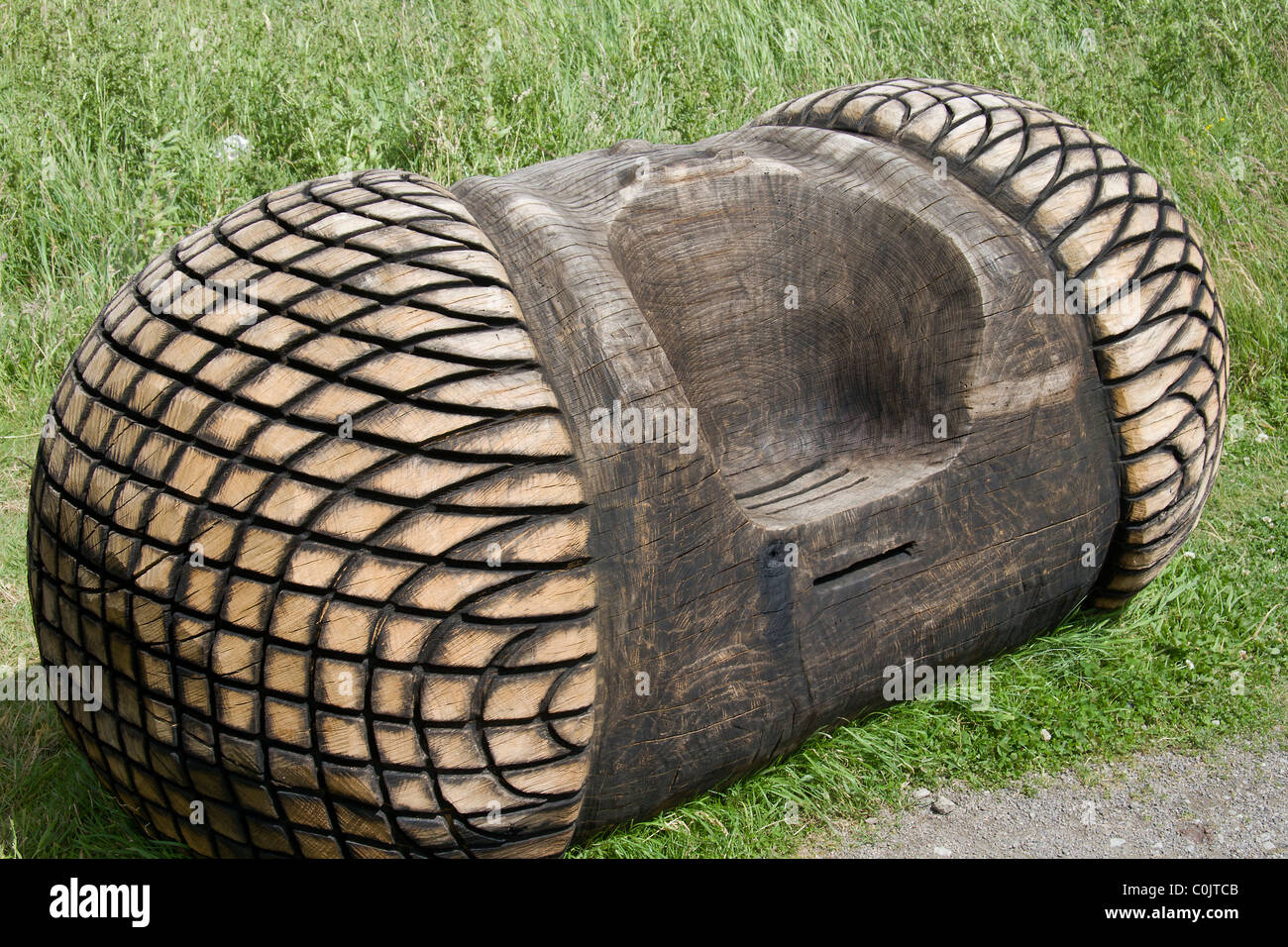 Wooden carved bench hi-res stock photography and images - Alamy