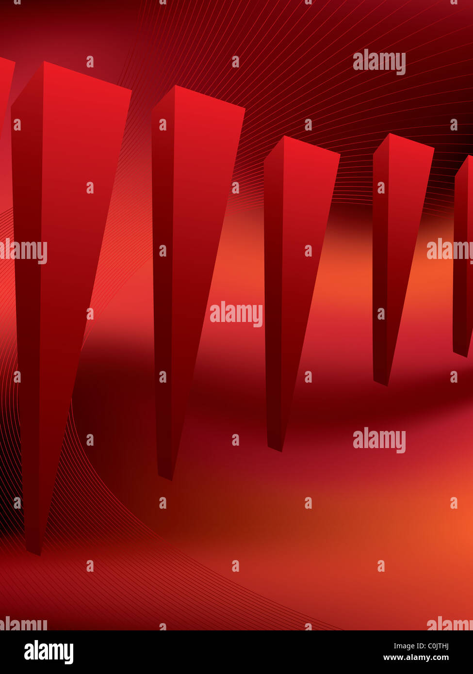 Red abstract background with 3d shapes Stock Photo - Alamy