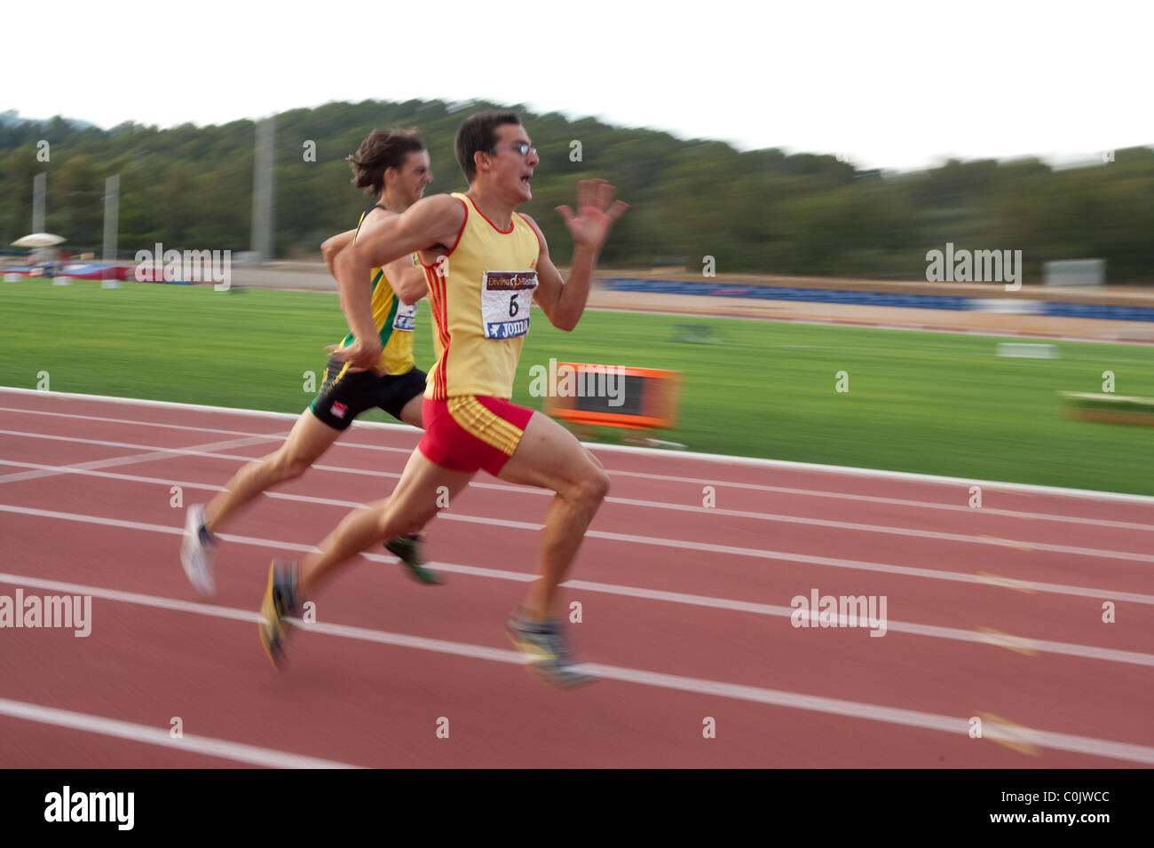 Sport outdoor Athletics olympic competition race track adult athlete ...