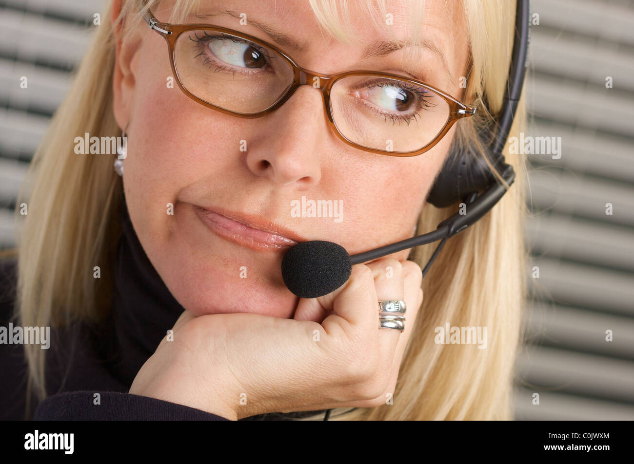 Customer service rep on phone hi-res stock photography and images - Alamy