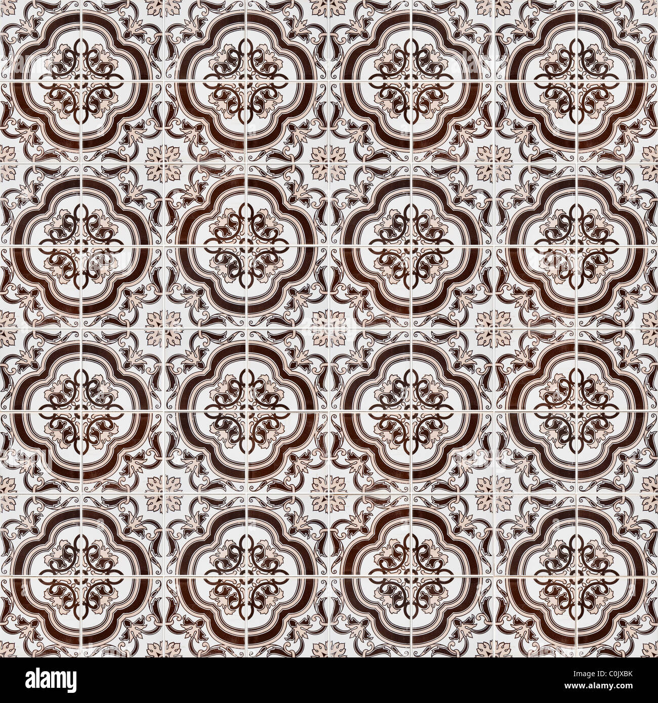 Seamless tile pattern of ancient ceramic tiles Stock Photo - Alamy