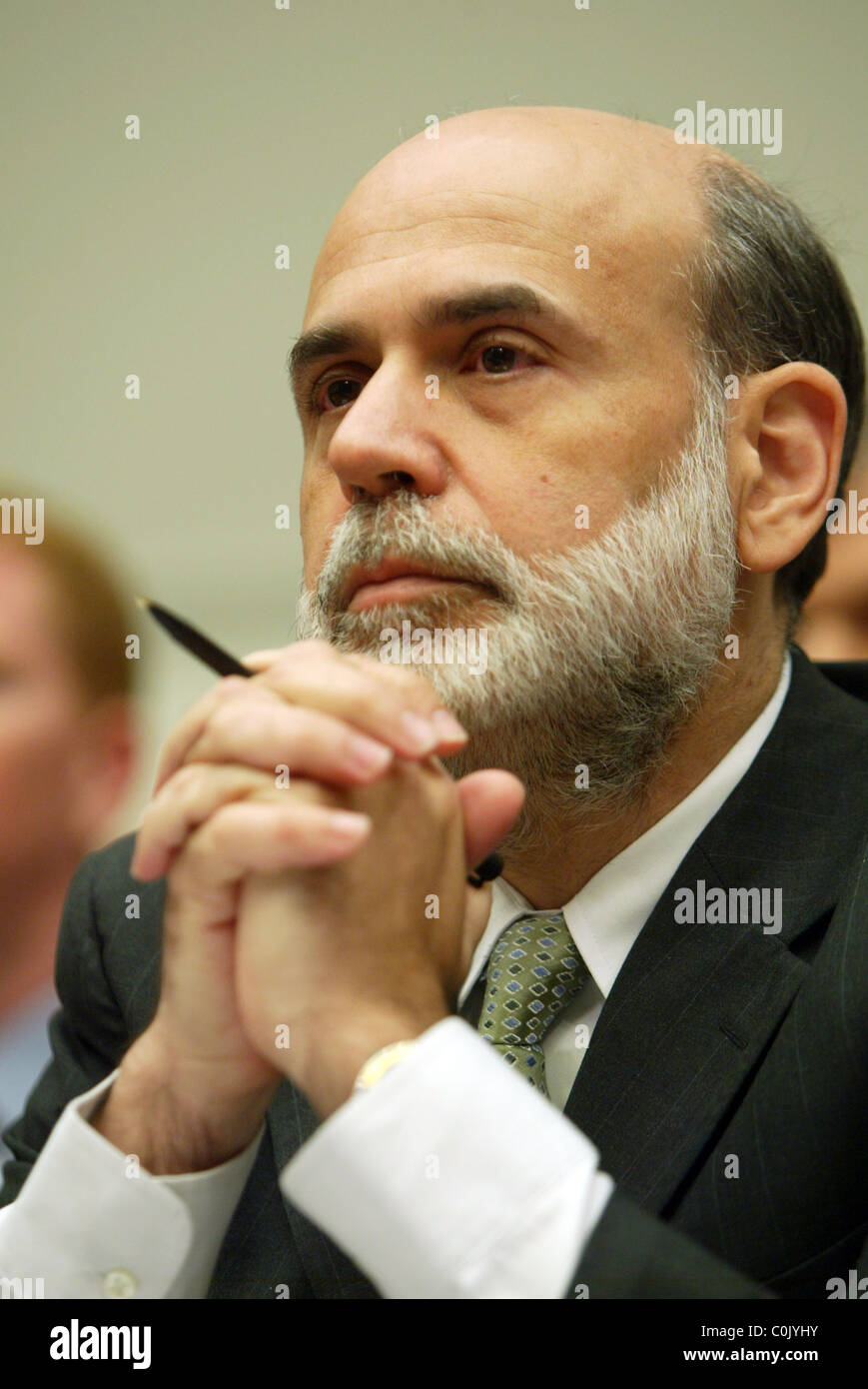 Federal Reserve Board Chairman Ben Bernanke Treasury Secretary Henry ...