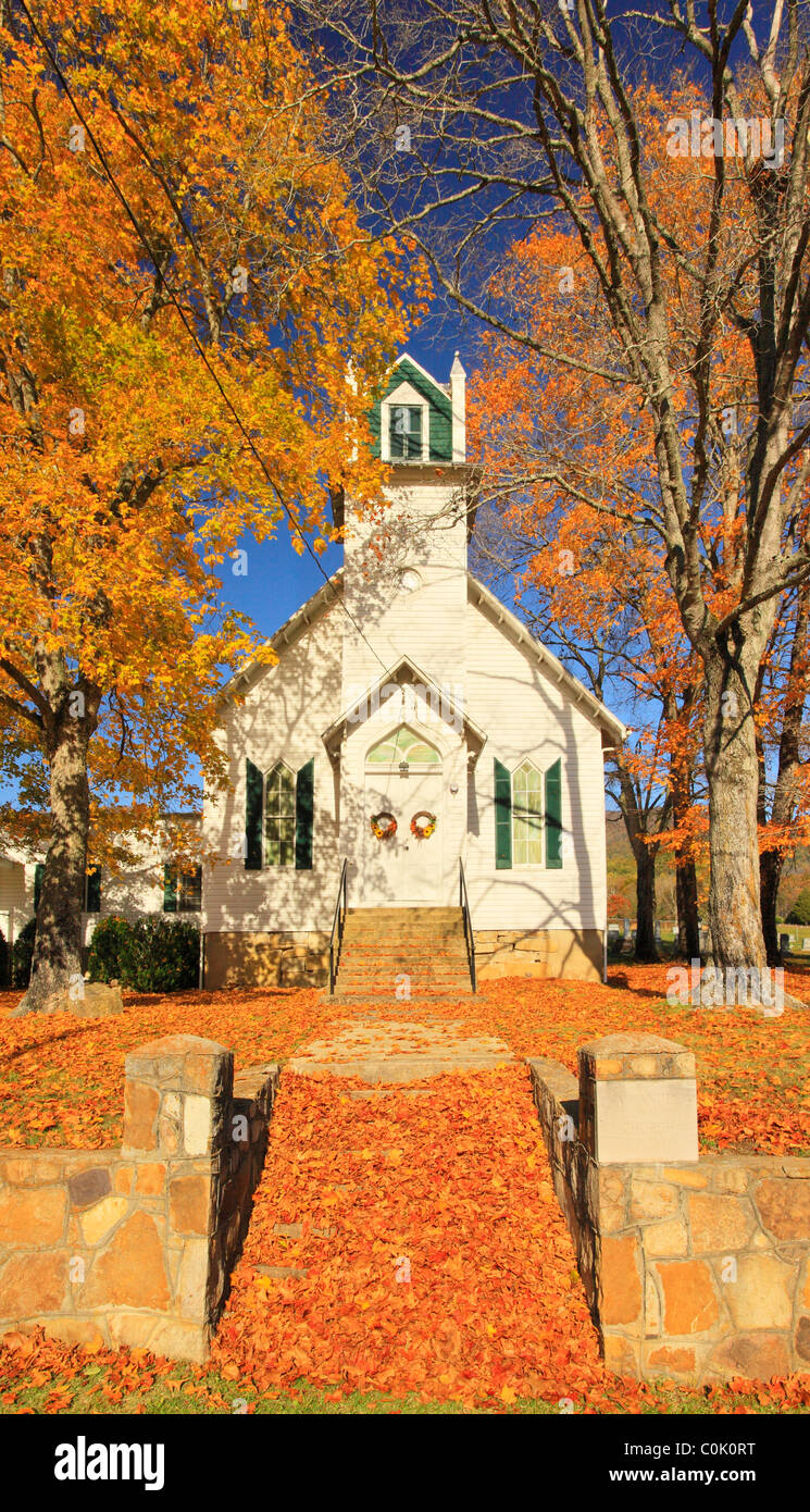 Church fall autumn shenandoah valley virginia hi-res stock photography ...