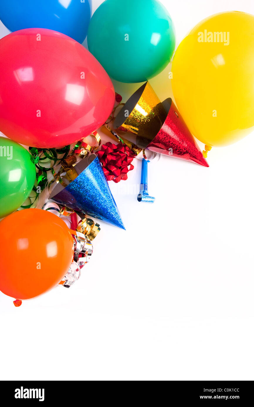 happy birthday studio shot on a white background Stock Photo - Alamy