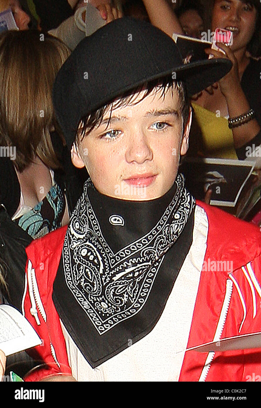 George Sampson signs autographs for adoring fans after his press night ...