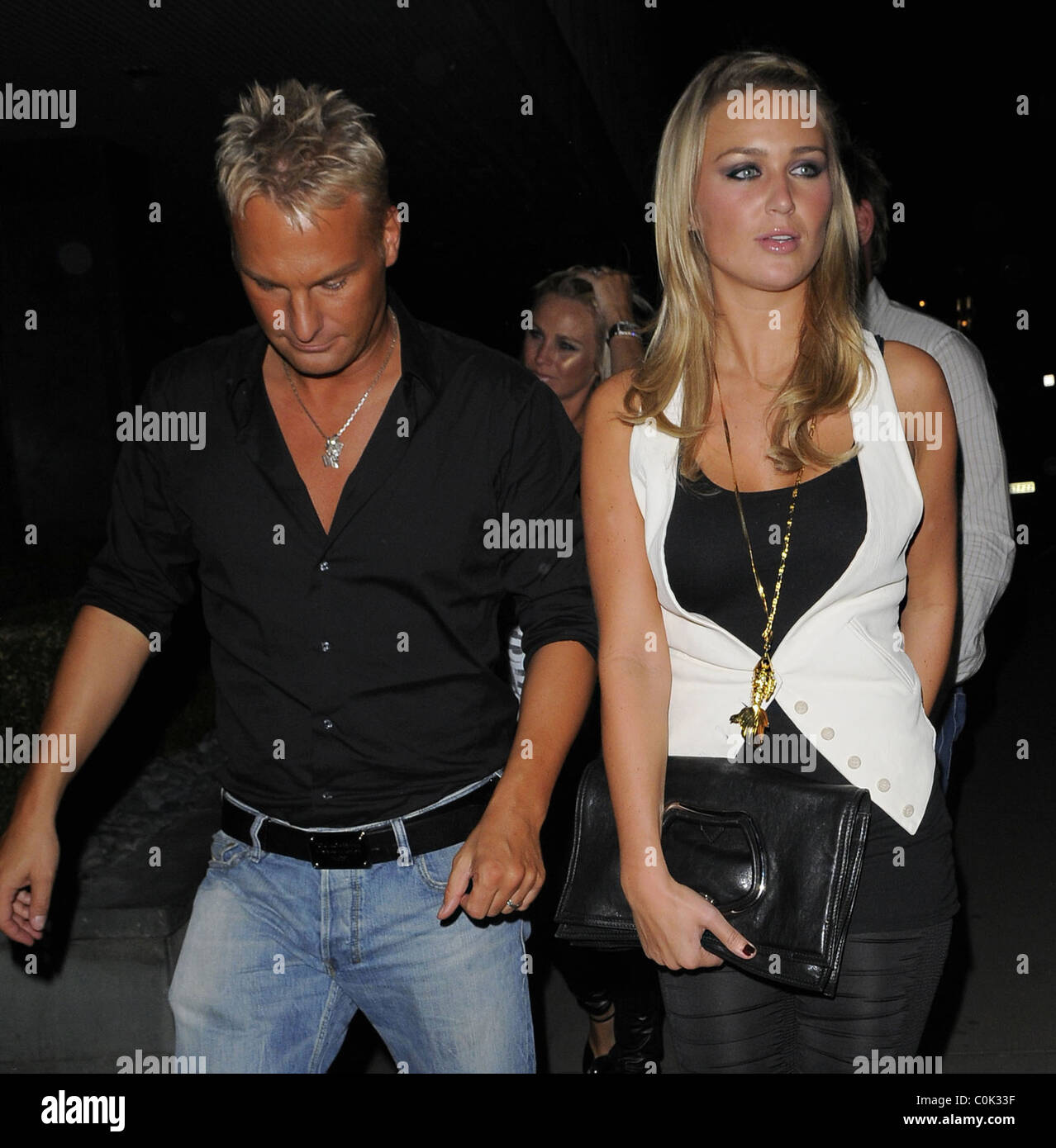 Alex Curran arrives back at her hotel after dining with friends at Nobu ...