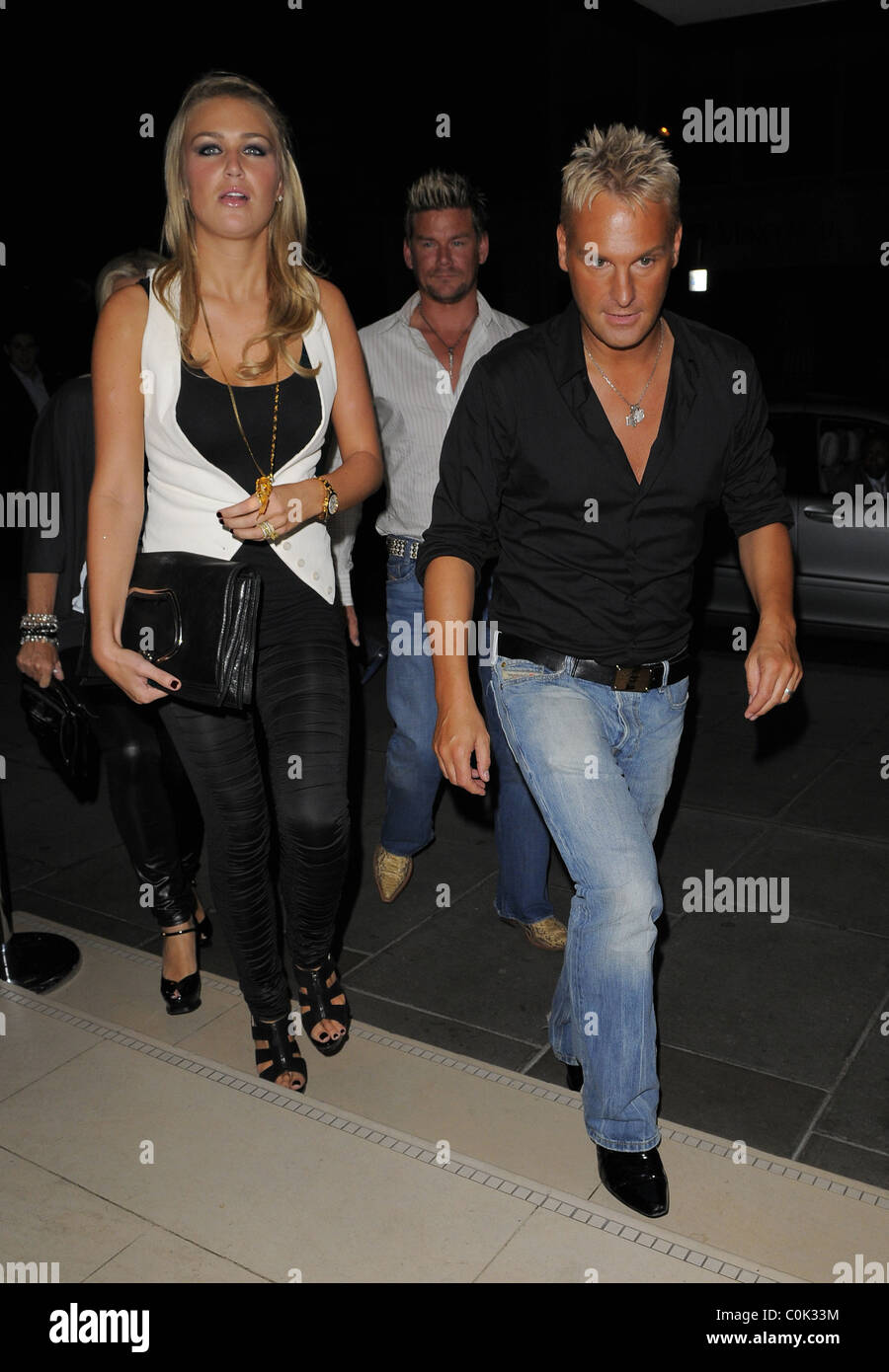 Alex Curran arrives back at her hotel after dining with friends at Nobu ...