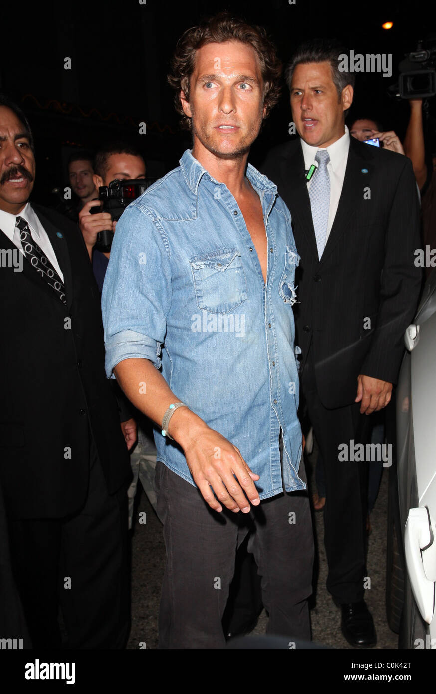 Matthew McConaughey arriving at the Camila Alves launch of her Muxo ...