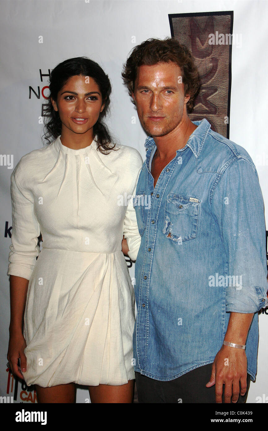 Matthew McConaughey and Camilla Alvez arriving at the Camila Alves ...