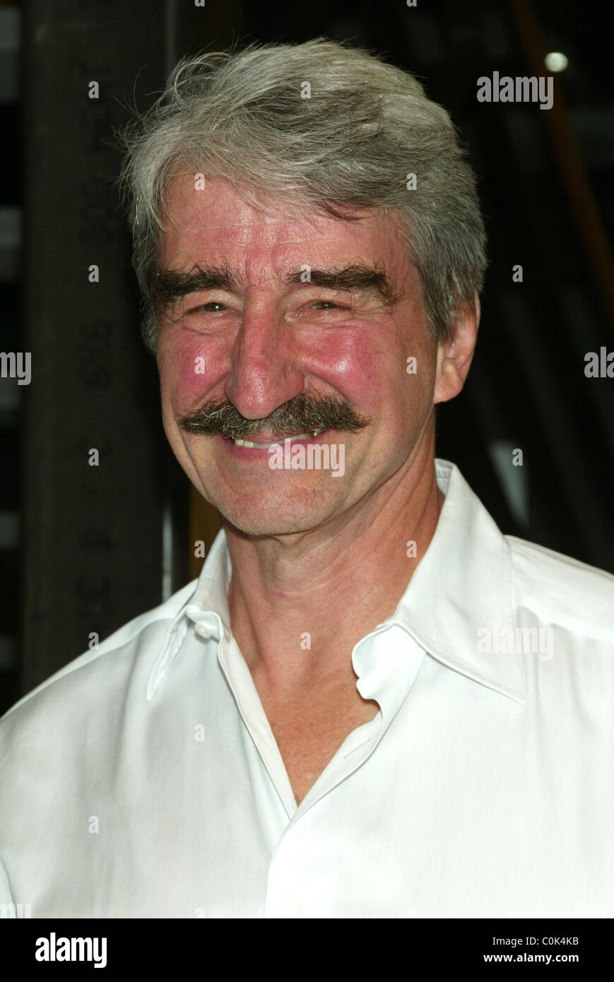 Actor Sam Waterston (right) congratulates his son James Waterston ...