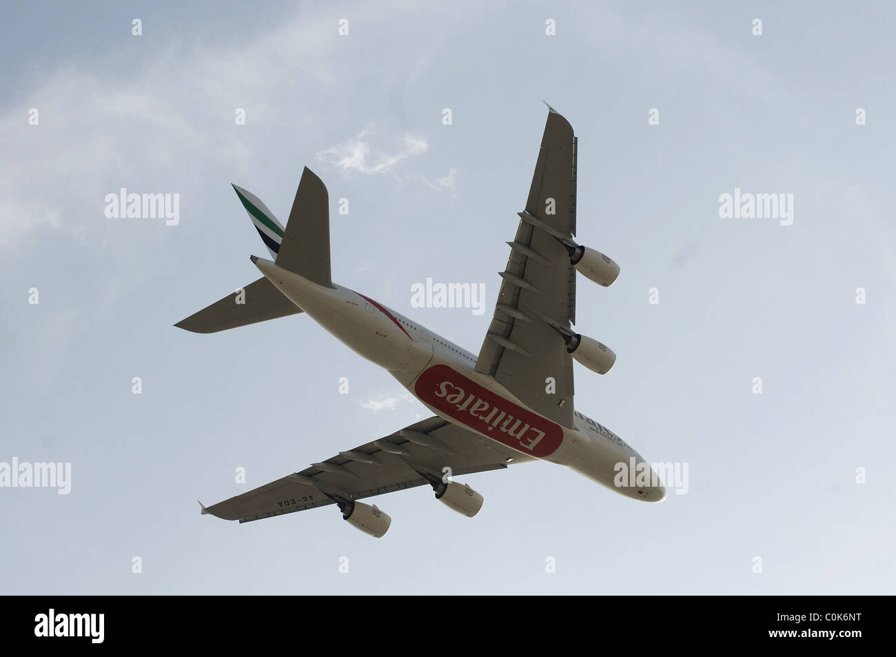 Emirates first Airbus A380 arrives at Dubai International Airport ...