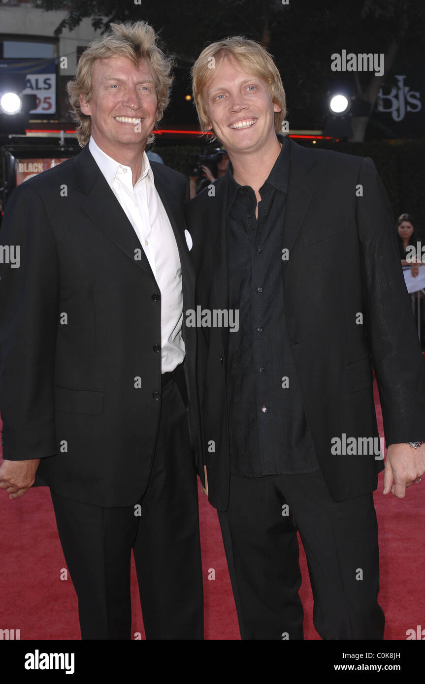 Nigel Lythgoe and his son Los Angeles premiere of Tropic Thunder held ...