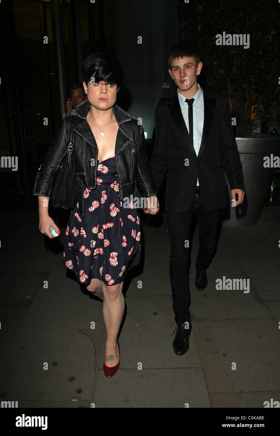 Kelly Osbourne and Luke Worrell leaving Bungalow 8 after attending Nick ...