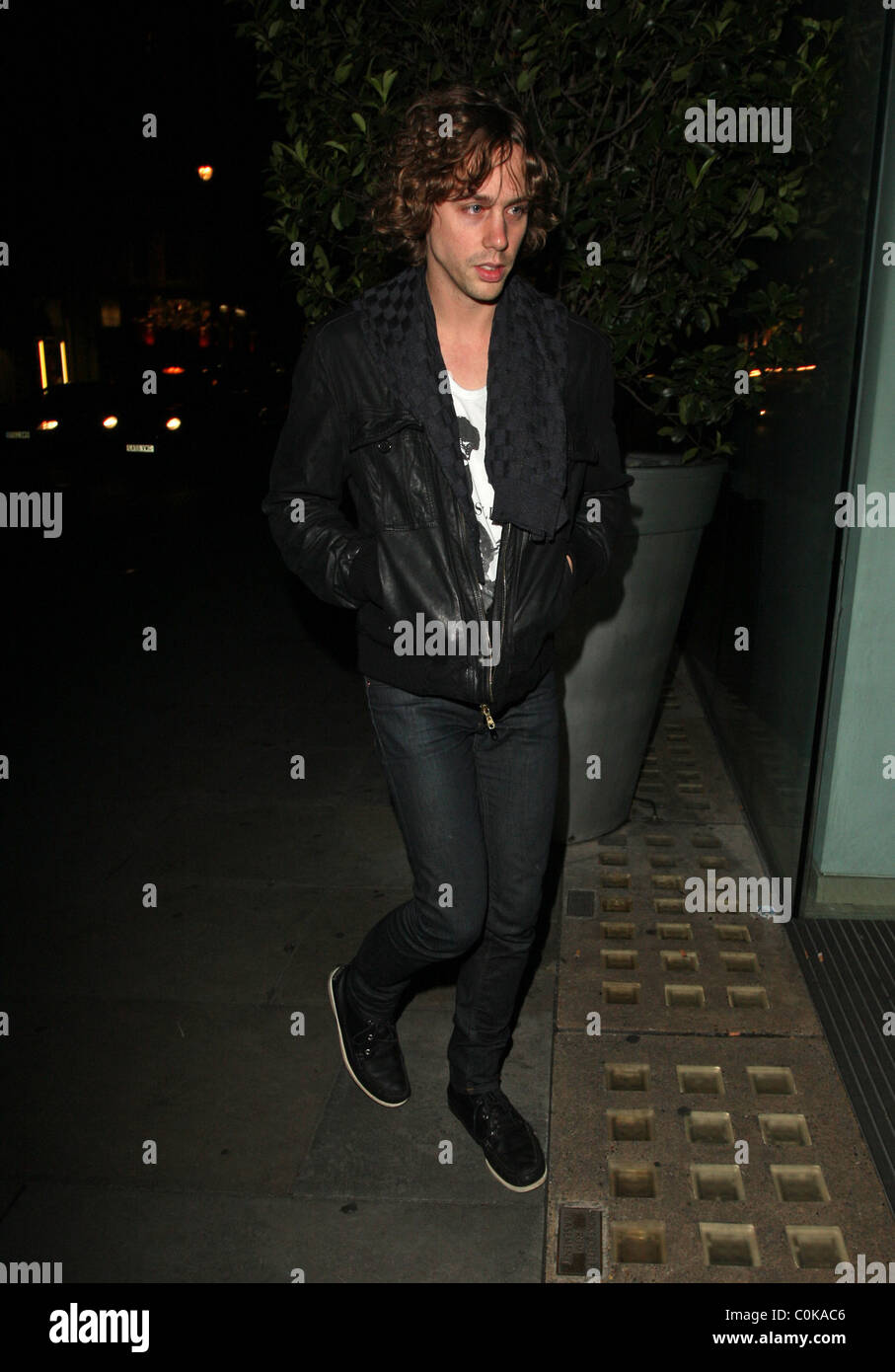 Johnny Borrell arriving at Bungalow 8 for Nick Grimshaw's birthday ...