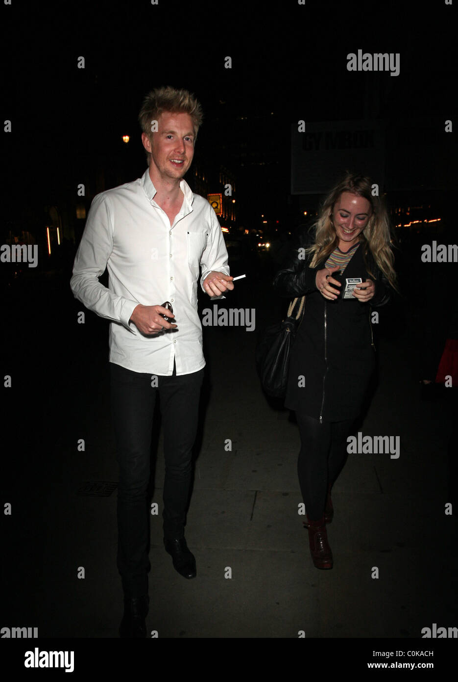 Greg Hollins, brother of Agyness Deyn arriving at Bungalow 8 for Nick ...