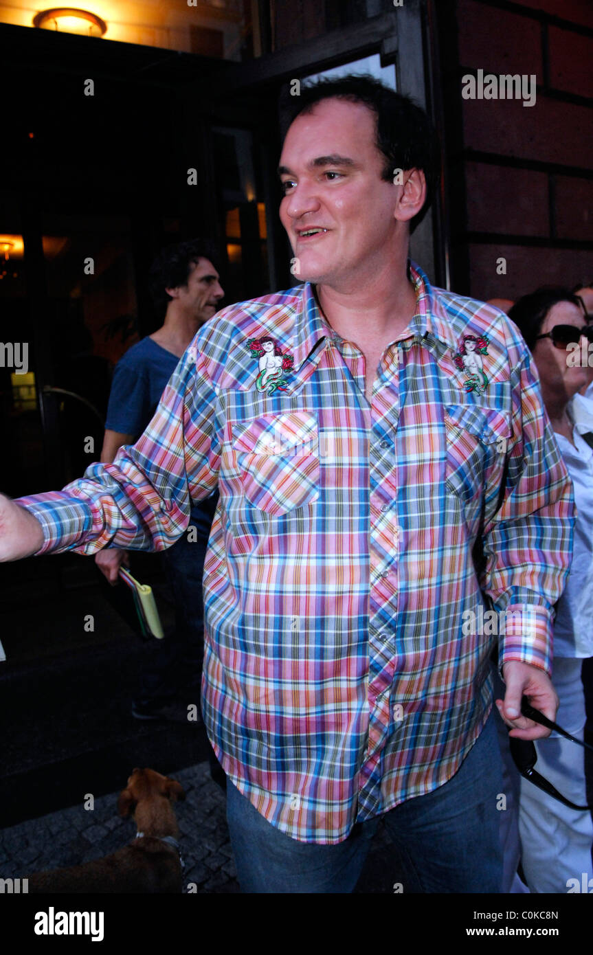 Quentin Tarantino leaving Borchardt restaurant Berlin, Germany - 31.07. ...