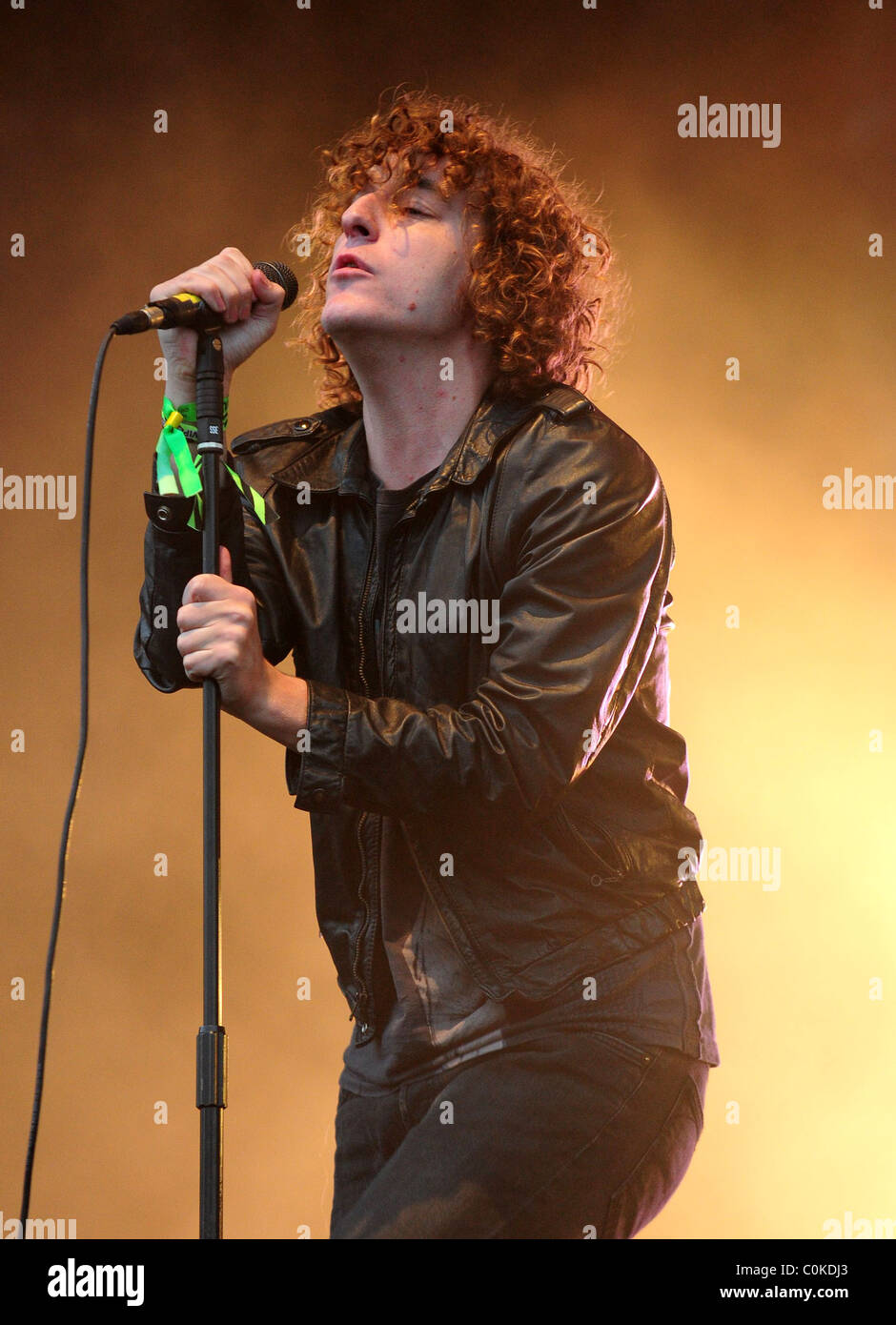 Matt Bowman of The Pigeon Detectives V2008 festival at Hylands Park - Day 1 Chelmsford, England ...