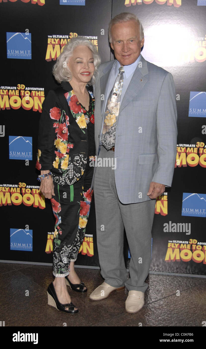 Buzz Aldrin and wife Lois Aldrin The Los Angeles premiere of 'Fly me to ...
