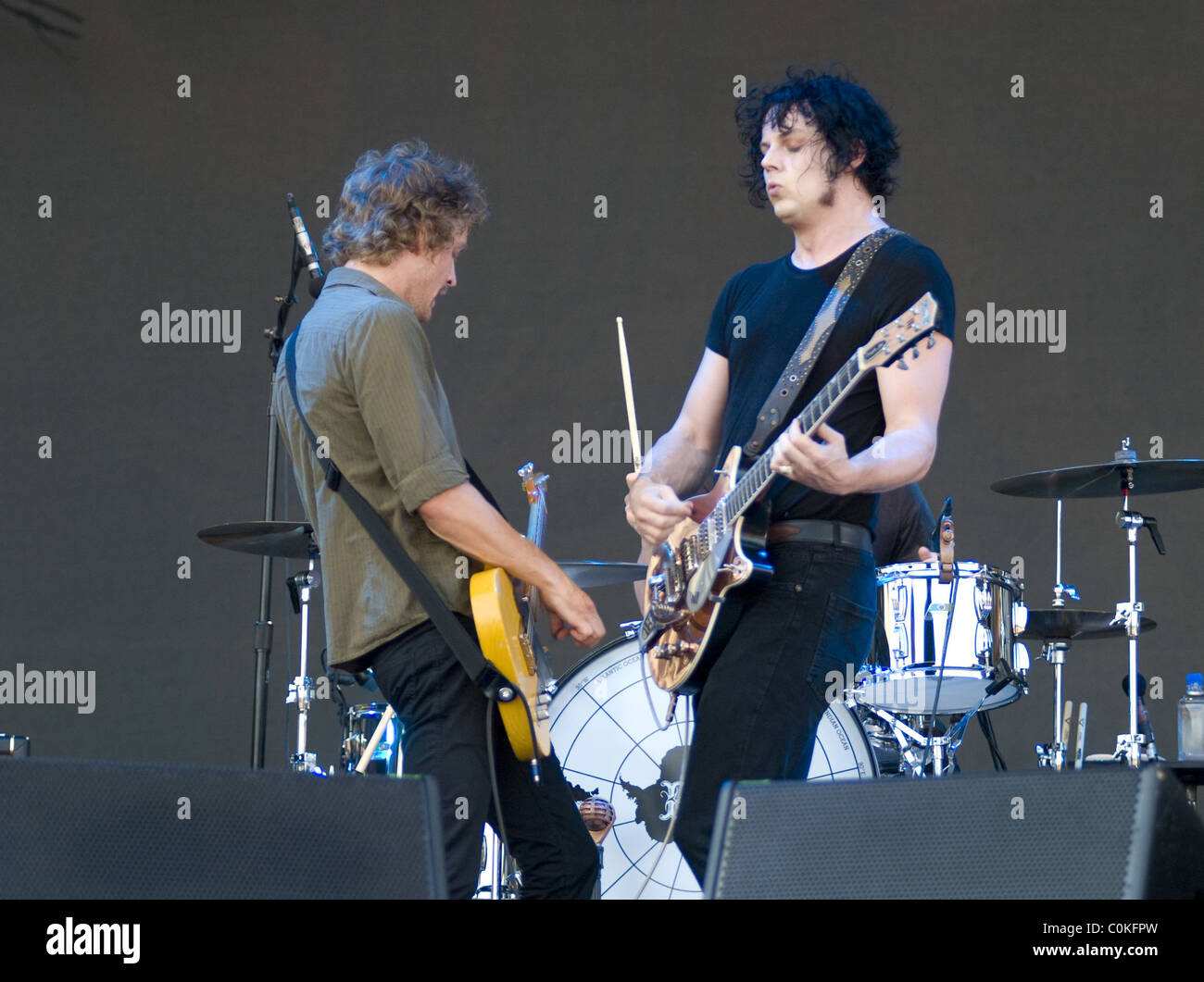 The Raconteurs at the Bud Light Stage Perform at Lollapalooza 2008 ...