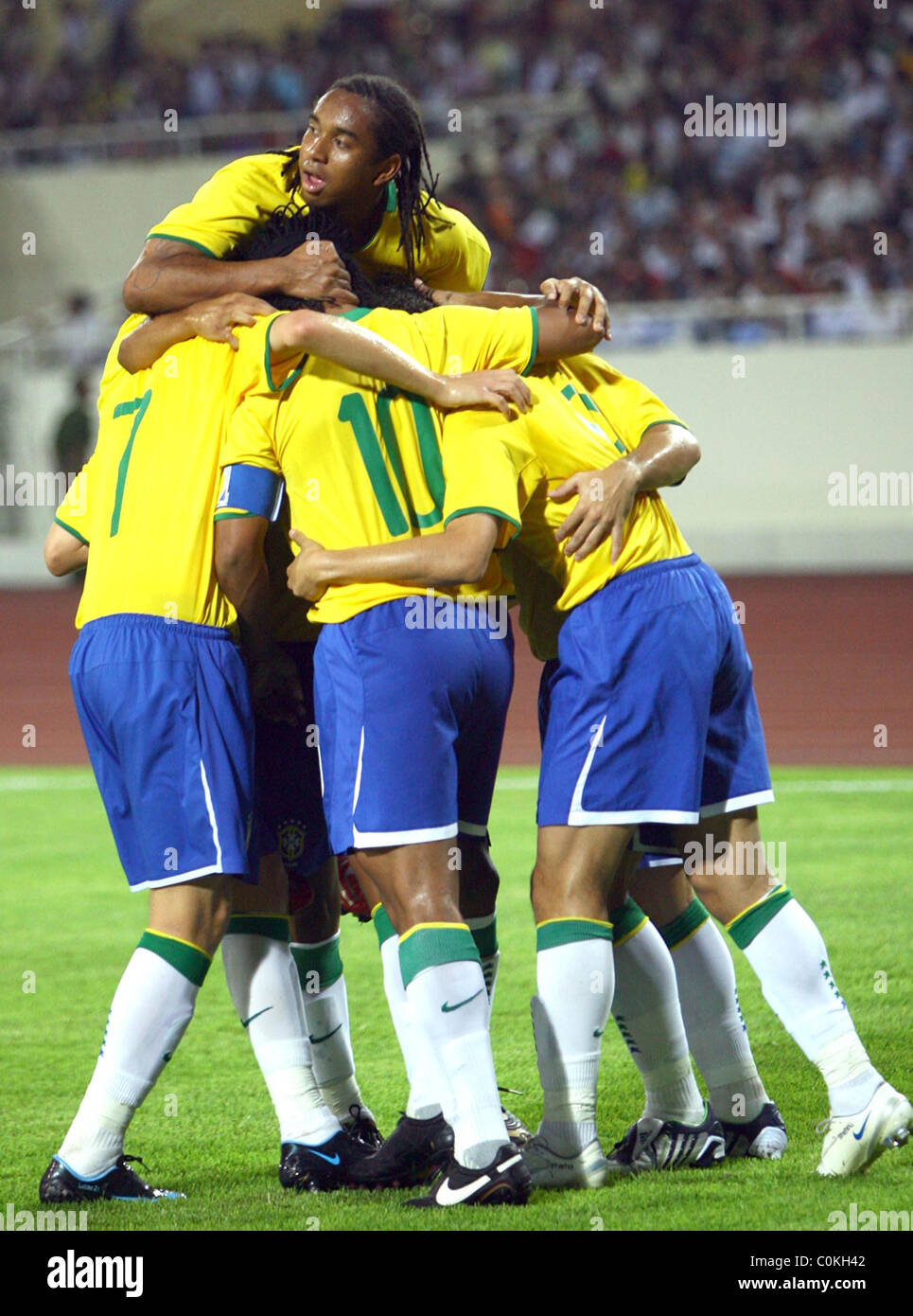 Anderson Brazil play Vietnam in a friendly match at Hanoi's My Dinh ...