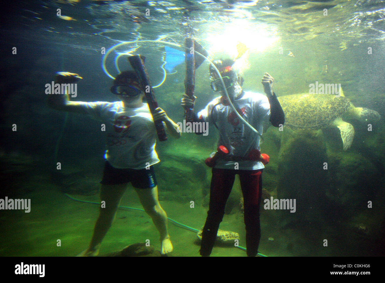 Olympic torch relay underwater hi-res stock photography and images - Alamy