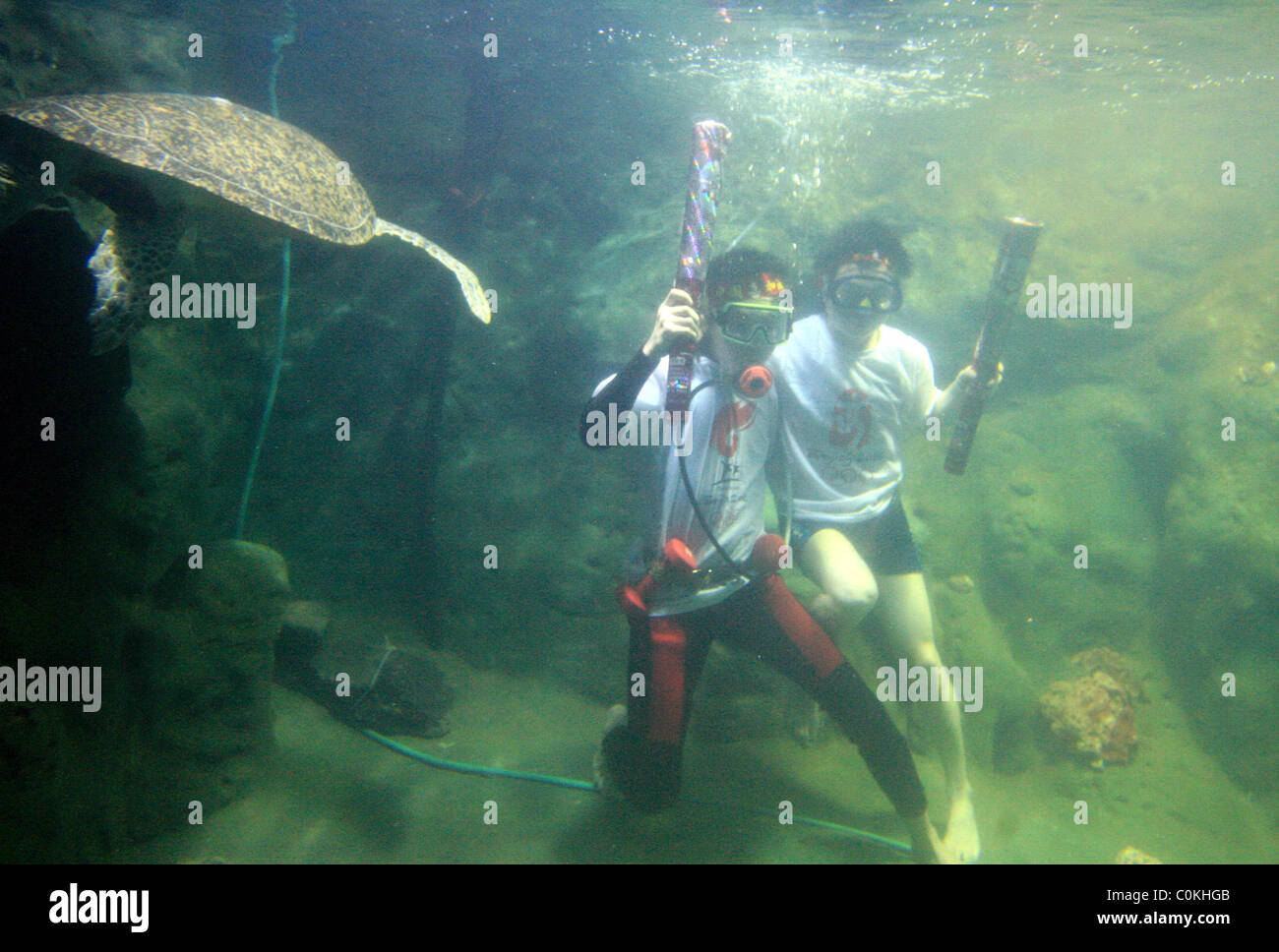 Olympic torch relay underwater hi-res stock photography and images - Alamy