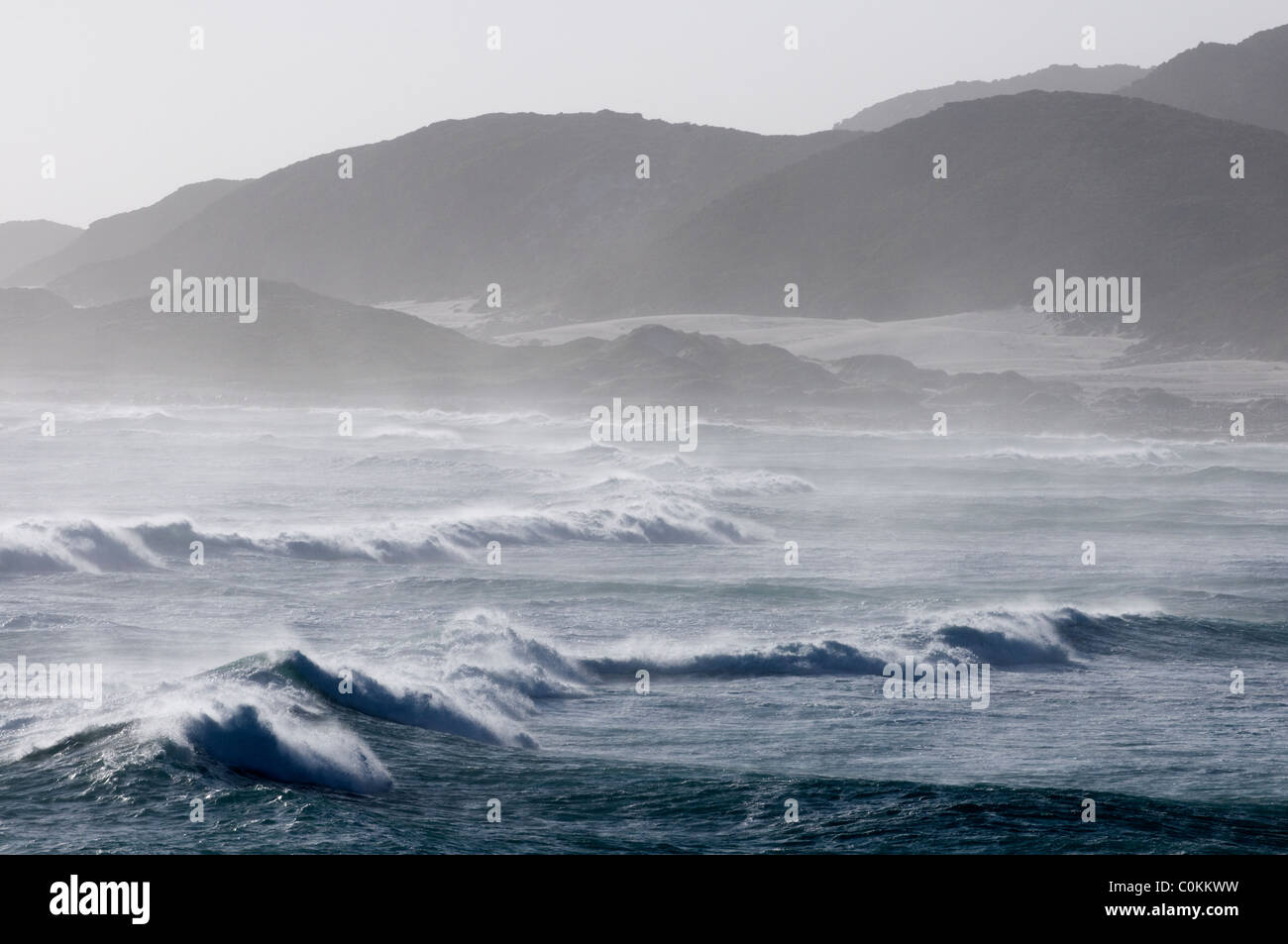 Waves crashing on a beach, Western Cape, South Africa Stock Photo - Alamy