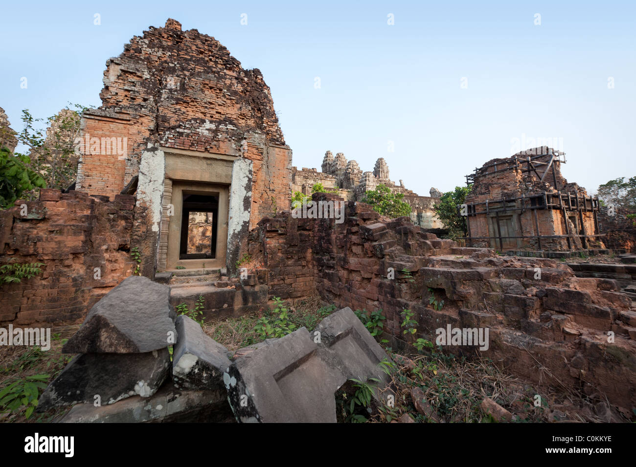 Phnom Bakheng, popular in Angkor as a temple to see at sunset Stock ...