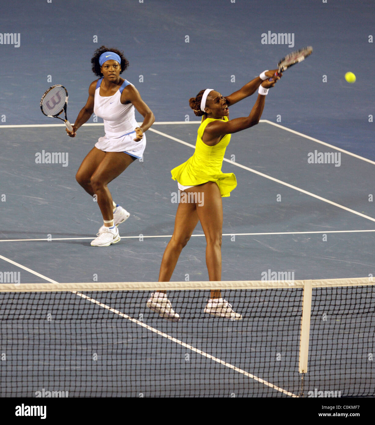 Venus and Serena Williams, USA winning the Women's doubles final at the ...