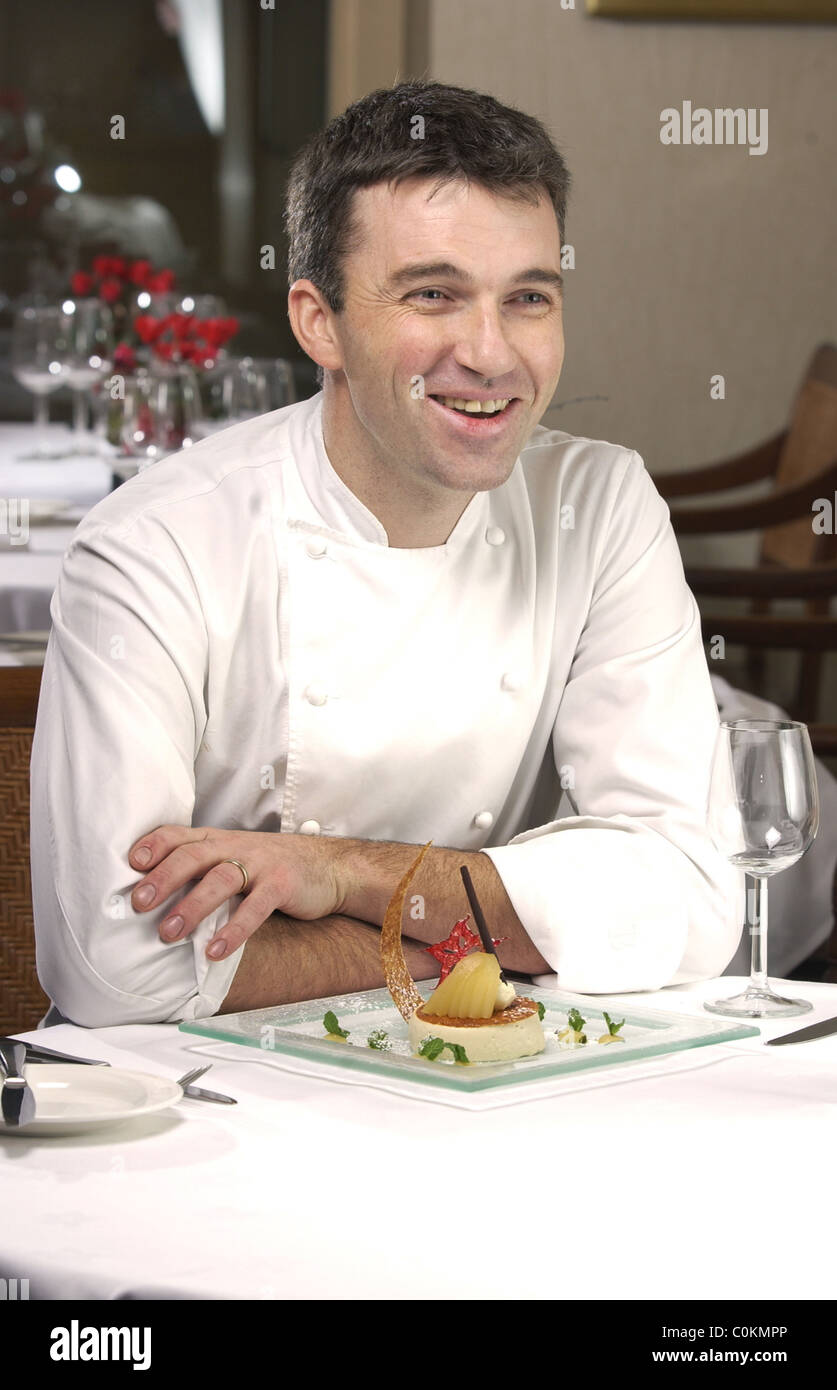 Michelin star chef Martin Wishart in his restaurant Leith Edinburgh ...