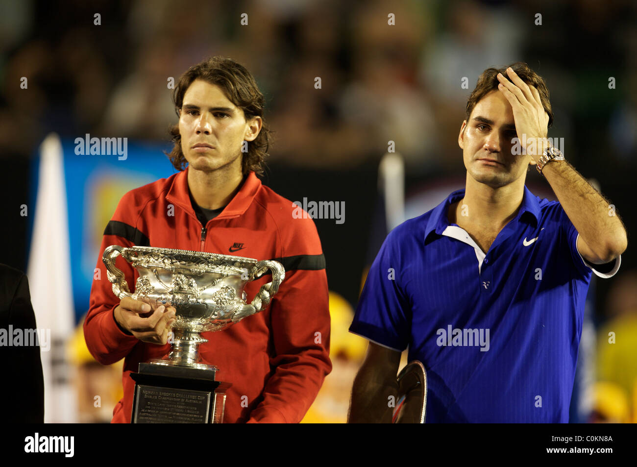 Roger federer australian open trophy hi-res stock photography and ...