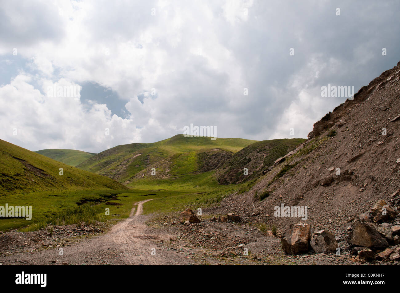 The steppes (rolling grassland) in Gansu province, Northwestern China ...