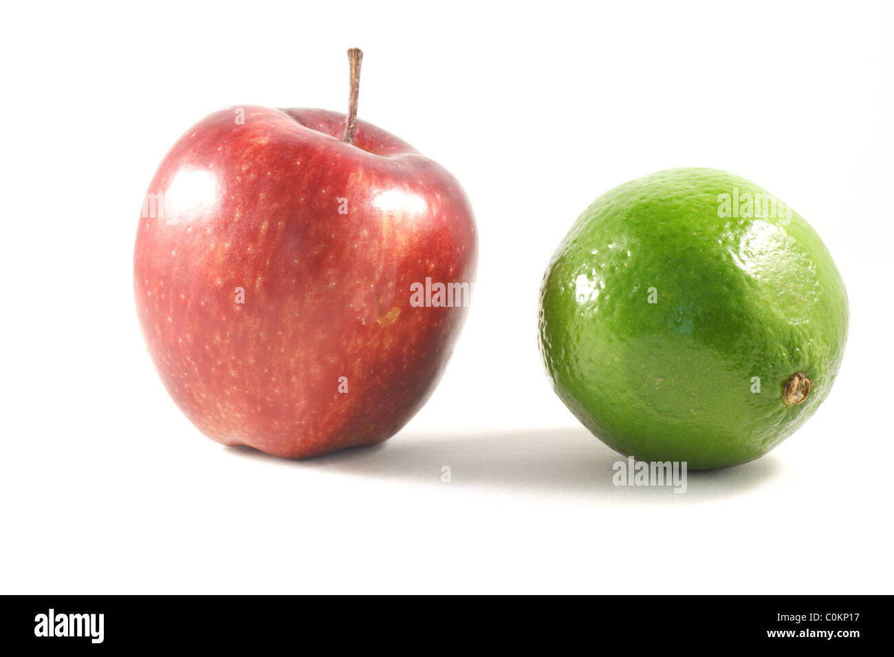 Lime and apple Stock Photo - Alamy