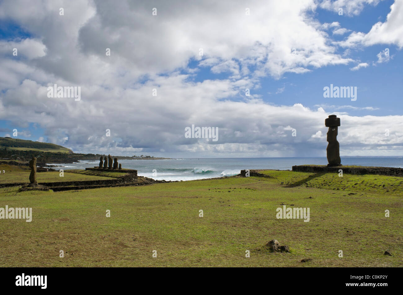 Hanga Roa Beach at Easter Island (Isla Pascua Stock Photo - Alamy