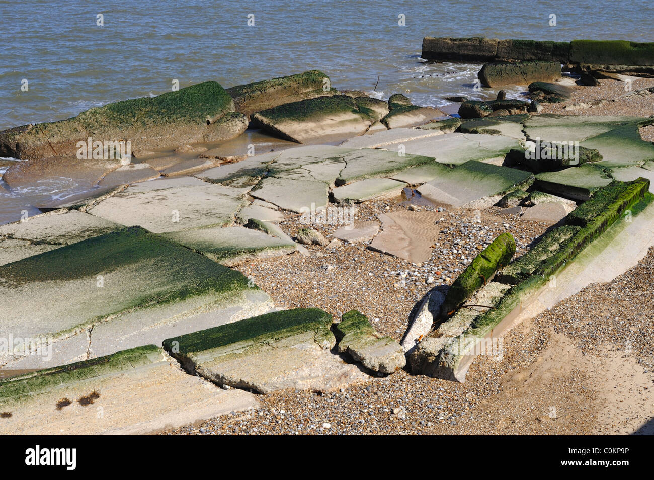 Broken sea defences hi-res stock photography and images - Alamy