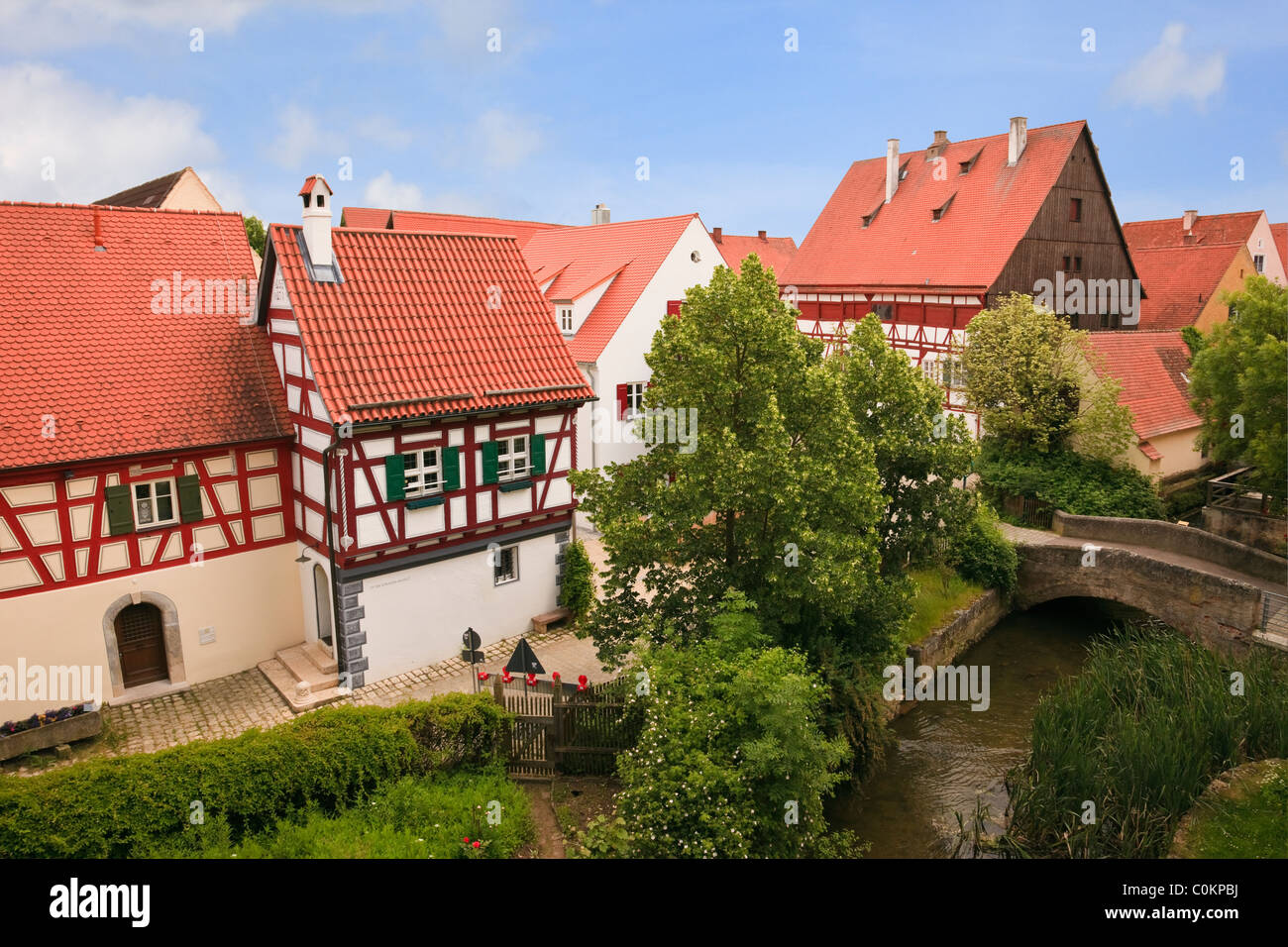 City view of the old town noerdlingen in bavaria hi-res stock ...